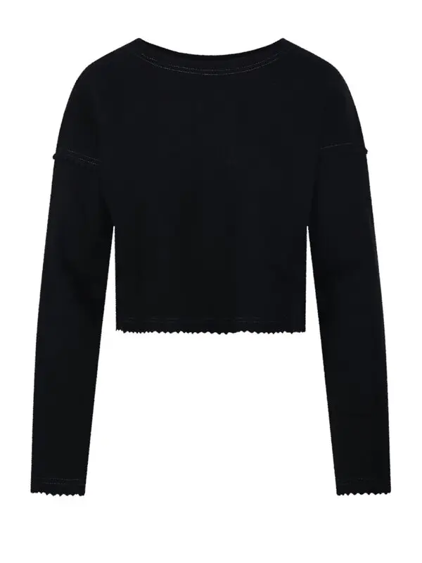 Max Mara Zip Detailed Crewneck Jumper - Black