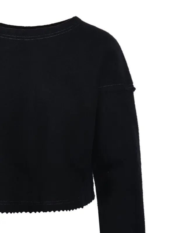 Max Mara Zip Detailed Crewneck Jumper - Black