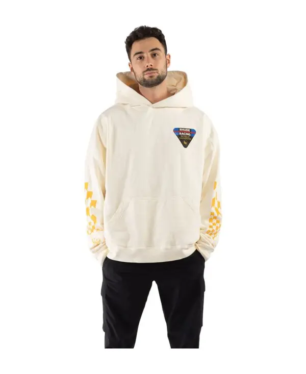 Rhude Printed Hoodie With Racing Graphics