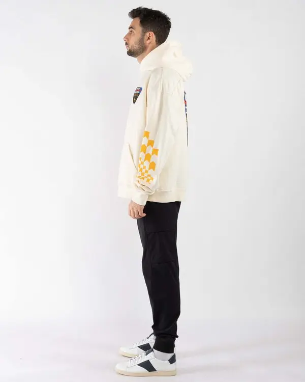 Rhude Printed Hoodie With Racing Graphics
