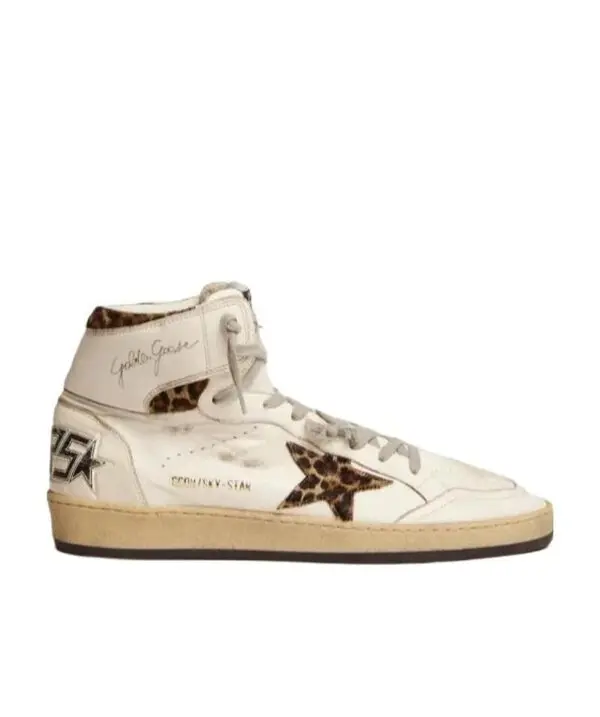 GOLDEN GOOSE Sky Star High-top Sneakers - Nude
