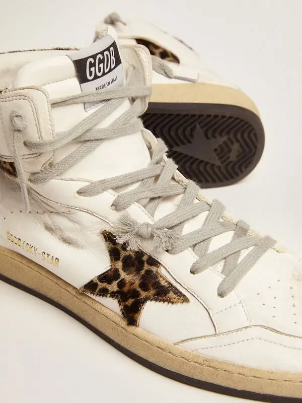 GOLDEN GOOSE Sky Star High-top Sneakers - Nude