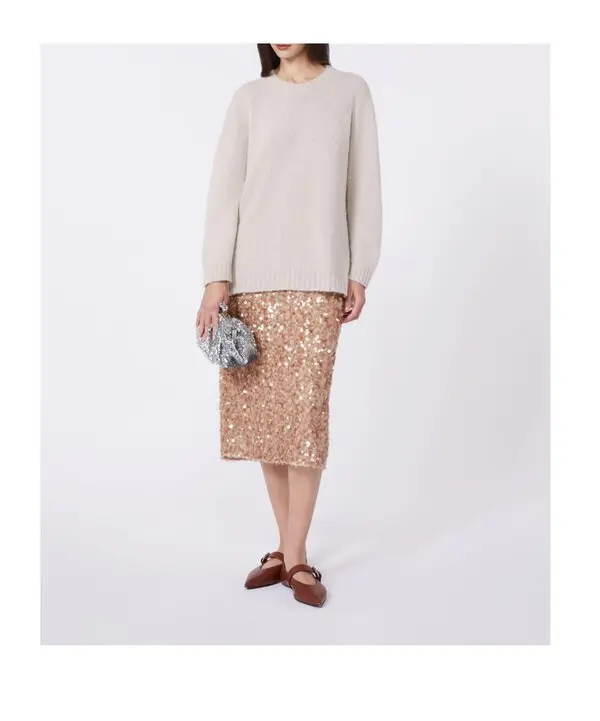 Max Mara Embellished Sequin Skirt