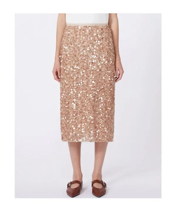 Max Mara Embellished Sequin Skirt