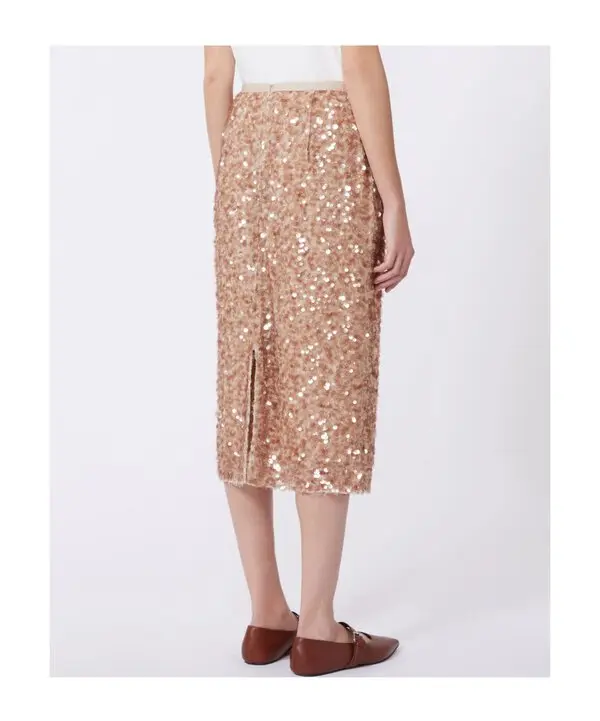 Max Mara Embellished Sequin Skirt