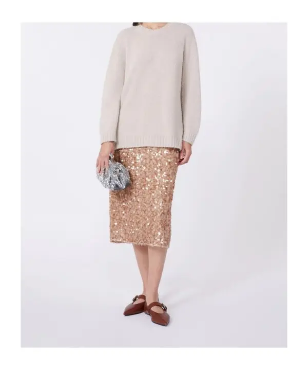Max Mara Embellished Sequin Skirt