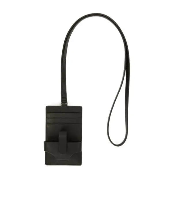 Palm Angels Logo-debossed Leather Cardholder - Black