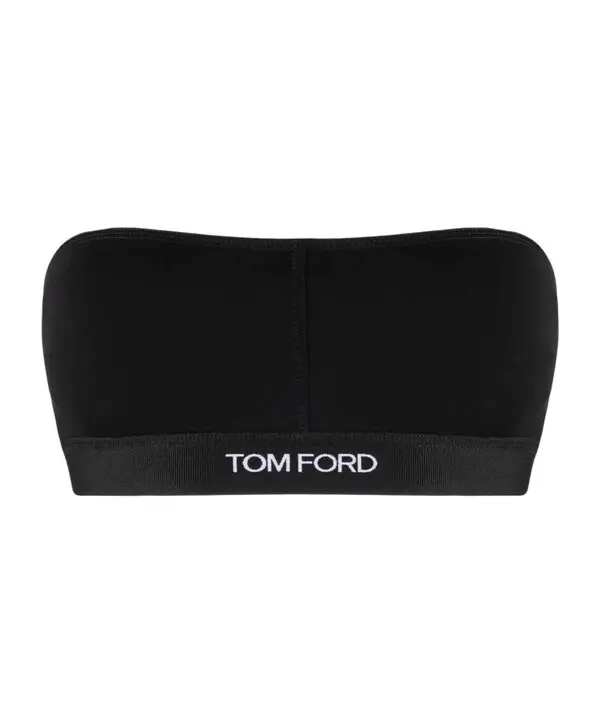 TOM FORD Logo Bandeau Bra - Black