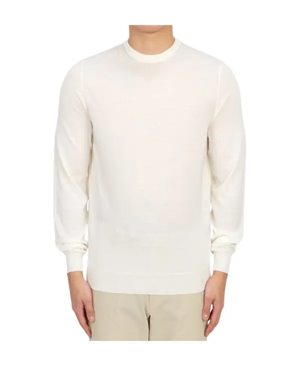 DRUMOHR Round Neck Long-sleeved Sweater - White