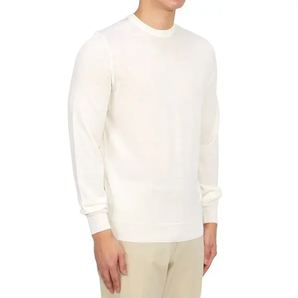 DRUMOHR Round Neck Long-sleeved Sweater - White