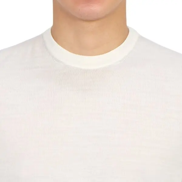 DRUMOHR Round Neck Long-sleeved Sweater - White