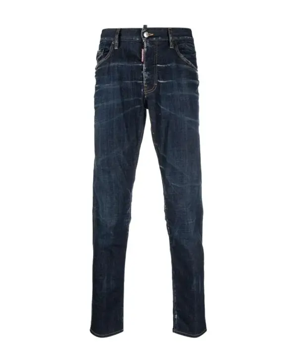 Dsquared2 Logo Patch Skater Jeans - Black