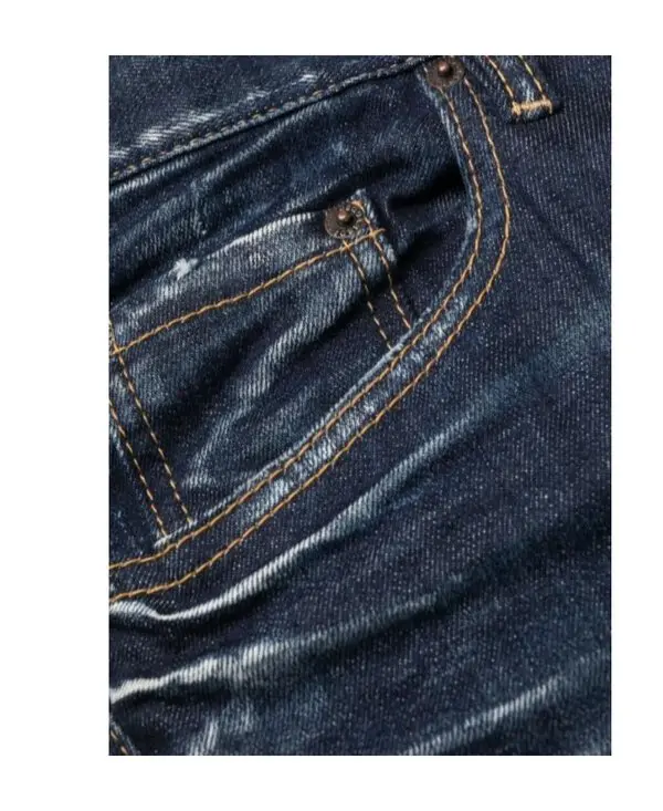 Dsquared2 Logo Patch Skater Jeans - Black