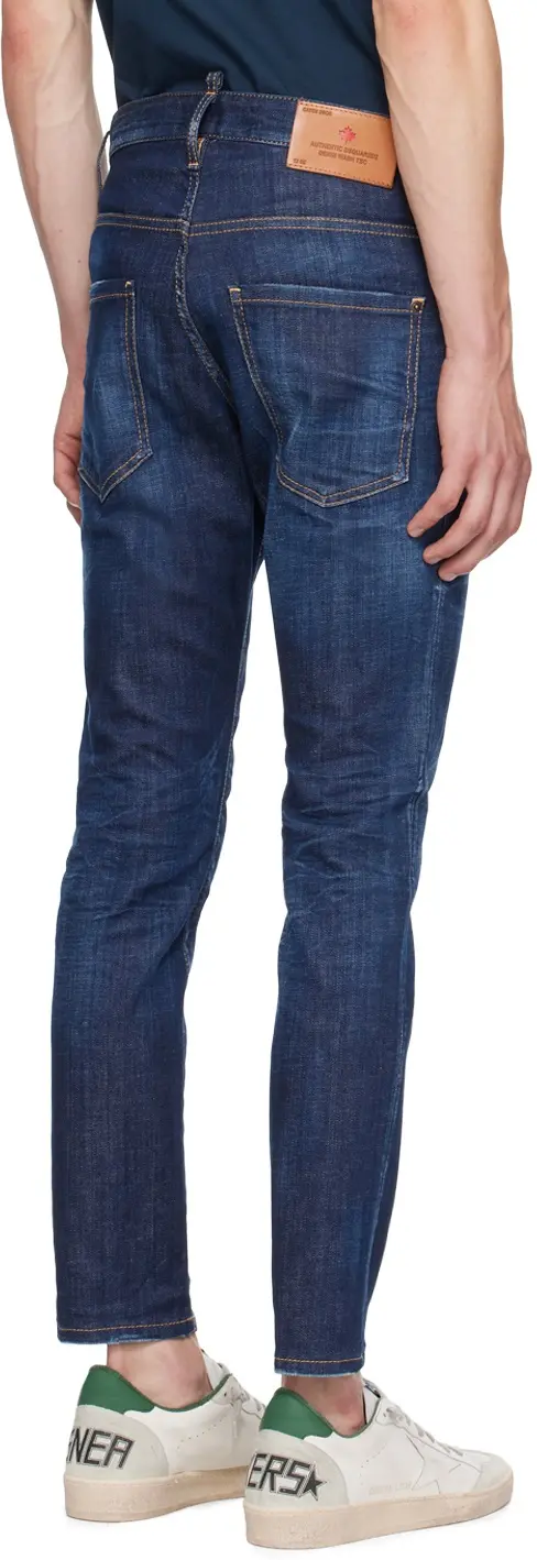 Dsquared2 Logo Patch Skater Jeans - Black
