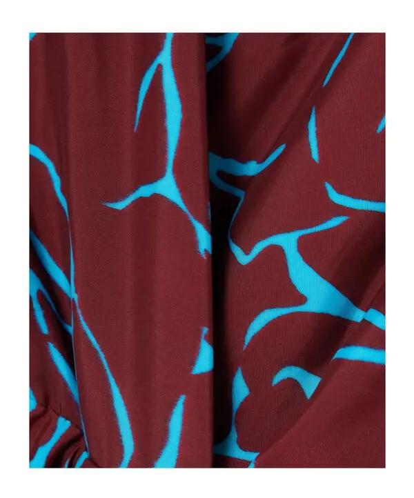 Dries Van Noten Wrap-style Printed Midi Dress - Wine Red