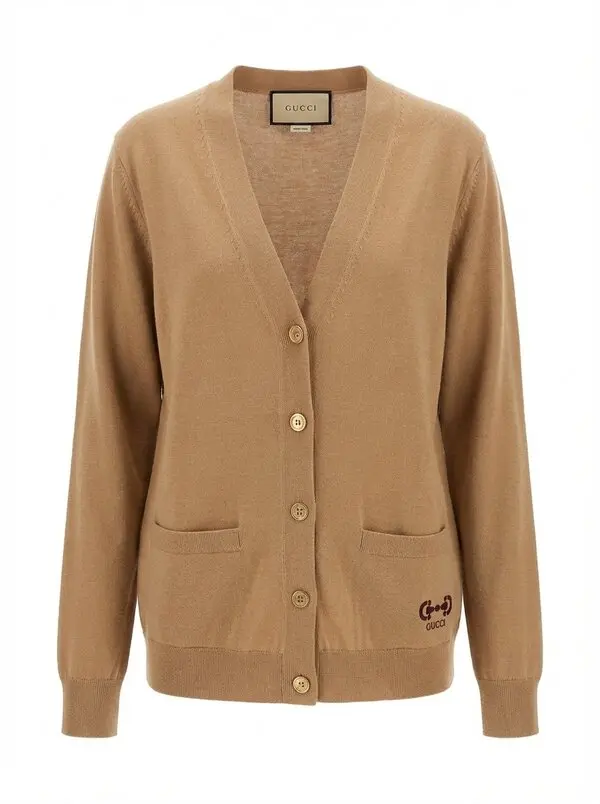 Gucci Gg Intarsia Knit Cardigan