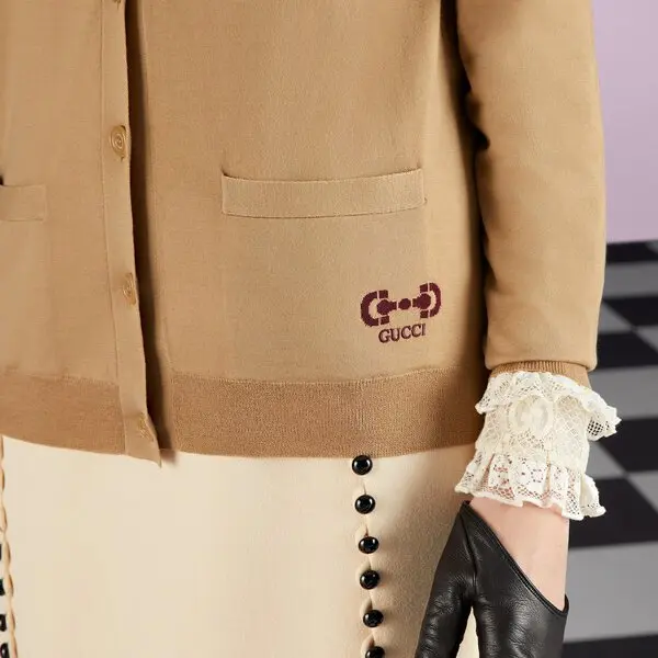 Gucci Gg Intarsia Knit Cardigan