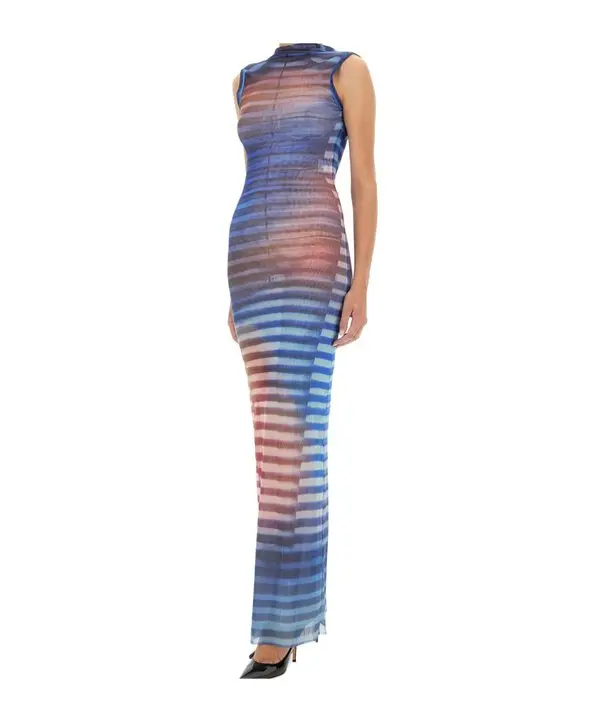 JEAN PAUL GAULTIER Sleeveless Printed Maxi Dress