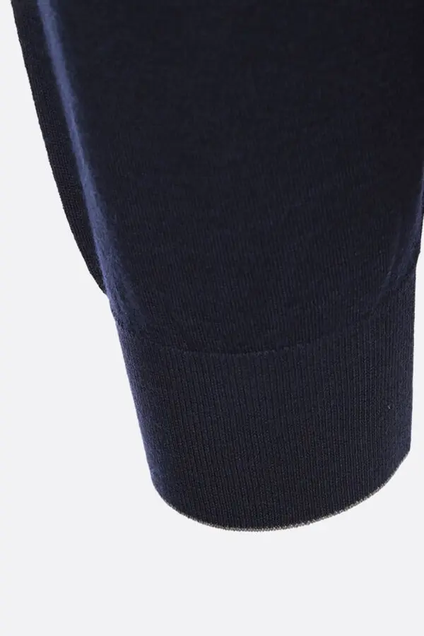 Brunello Cucinelli Crewneck Knitted Jumper - Navy Blue