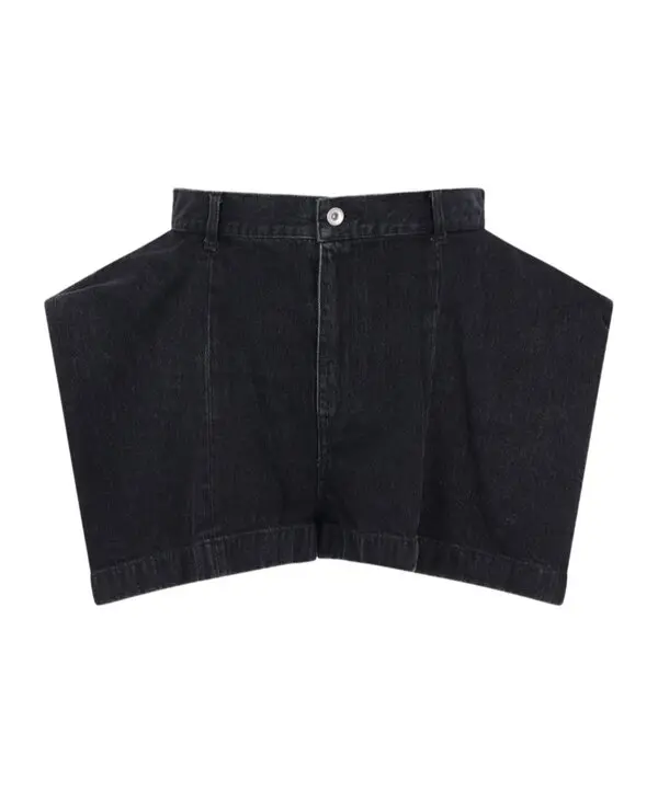 Sacai Mid-rise Denim Shorts