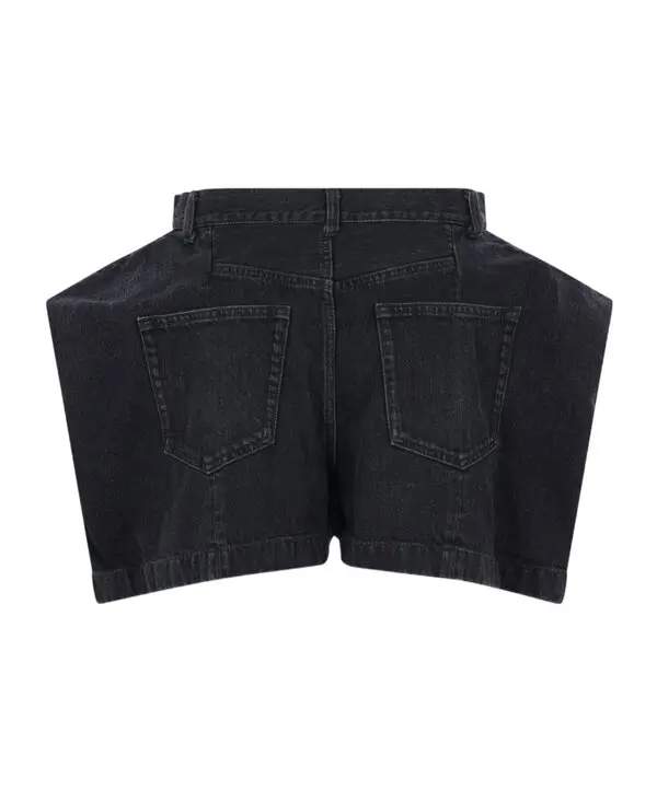 Sacai Mid-rise Denim Shorts