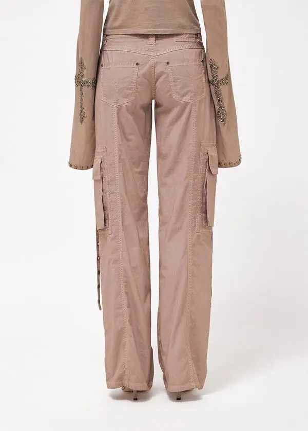 Blumarine Low-rise Cargo Trousers - Nude