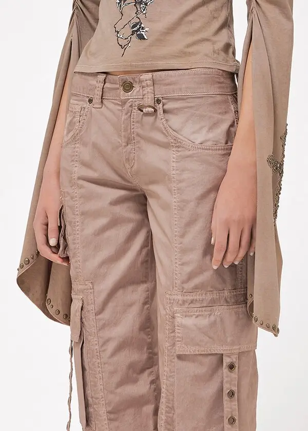 Blumarine Low-rise Cargo Trousers - Nude