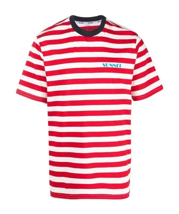 Sunnei Striped Crewneck T-shirt