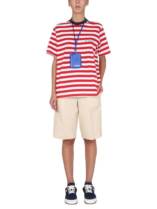 Sunnei Striped Crewneck T-shirt