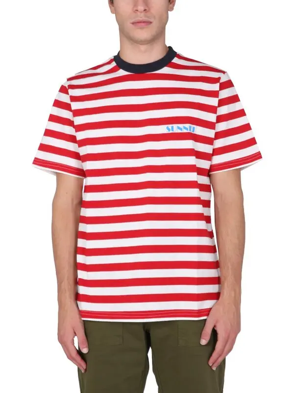 Sunnei Striped Crewneck T-shirt