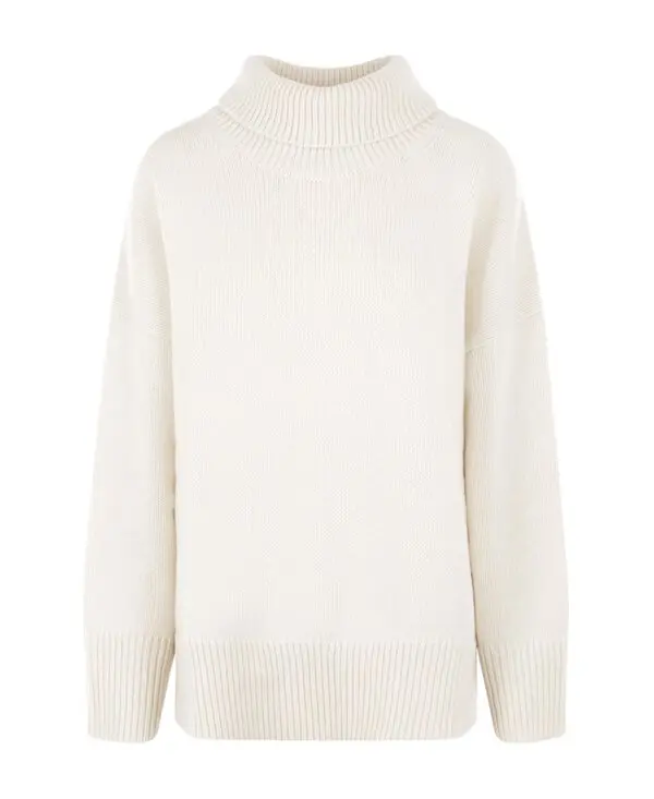 Chloé Roll Neck Knitted Jumper - White