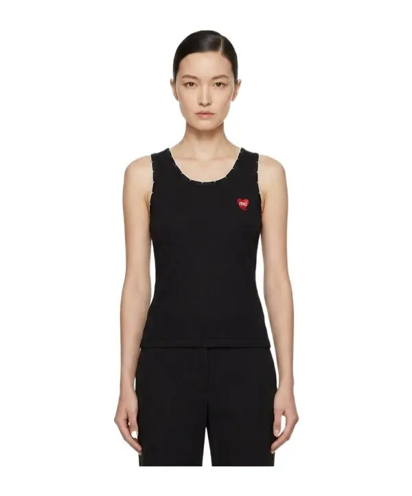 Marissa Chiara Sleeveless Knitted Vest With Heart Detail