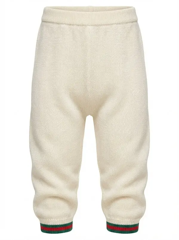 Gucci Baby Wool Pants With Web Trim