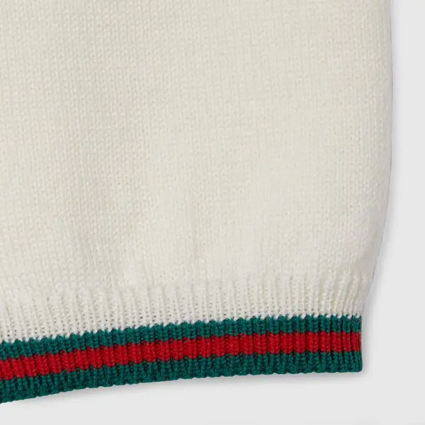 Gucci Baby Wool Pants With Web Trim
