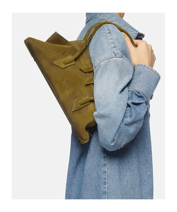 Attico Tubular-handle Shoulder Bag - Khaki