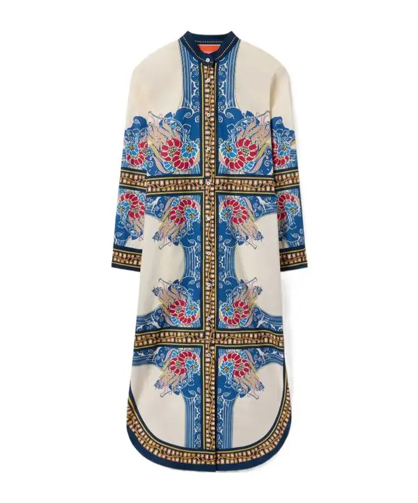 La DoubleJ Sundowner Printed Tunic Dress - Nude