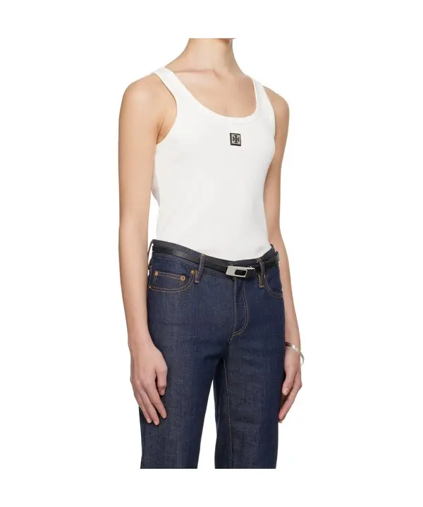 Tory Burch Scoop Neck Ribbed Tank Top
