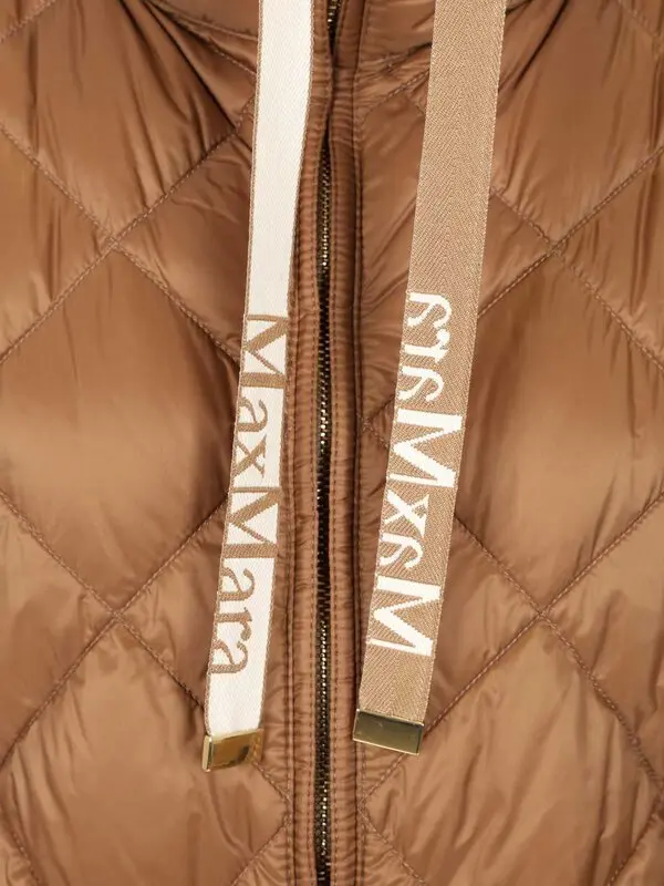 Max Mara Tregic Zip-up Drawstring Gilet - Caramel Color
