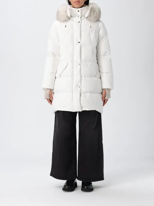 MOORER Long-sleeved Hooded Down Jacket