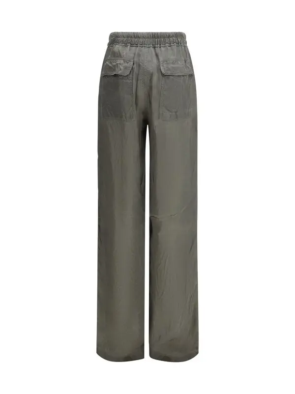 Rick Owens Dietrich Drawstring Wide Leg Pants - Black
