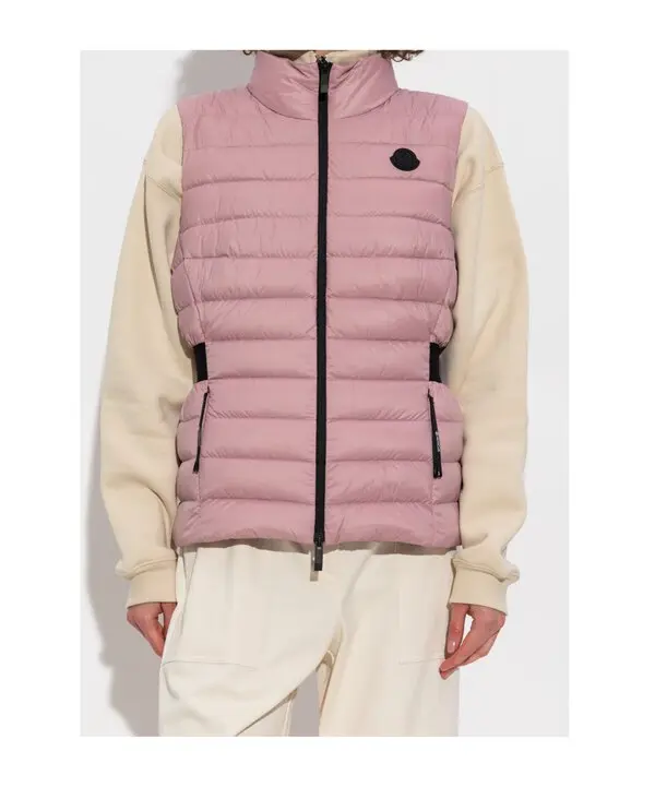 Moncler Logo Patch Zip-up Padded Vest