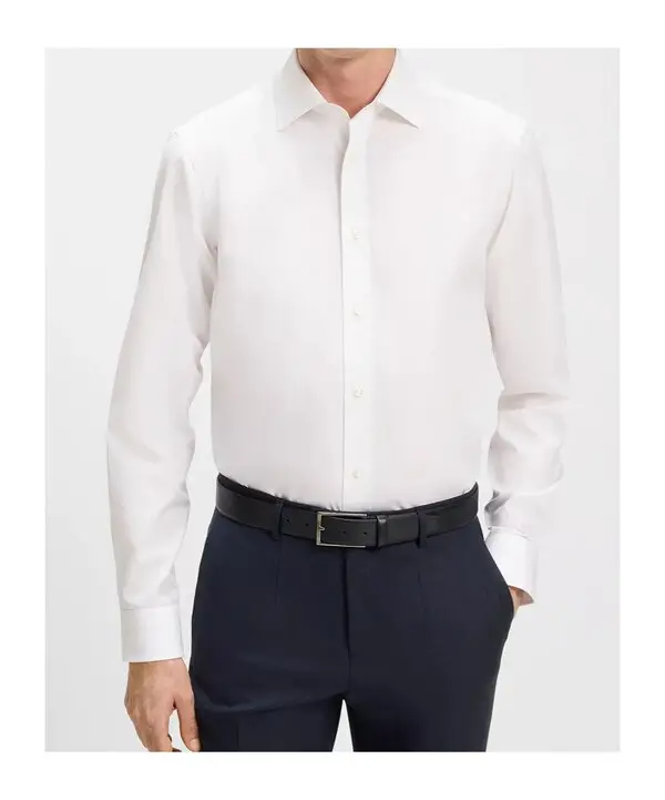 Hugo Boss Long-sleeved Button-up Shirt - White