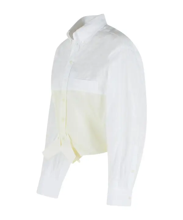 MAISON MARGIELA Mirrored Poplin Shirt - White And Beige