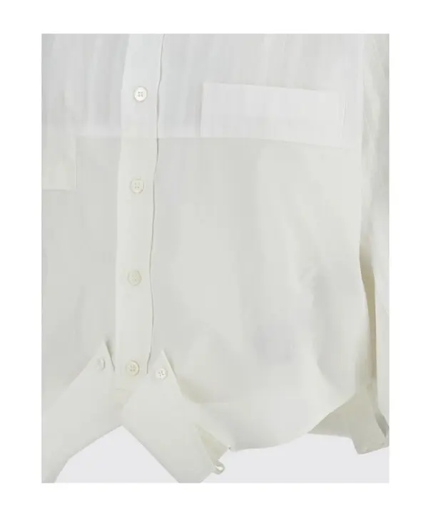 MAISON MARGIELA Mirrored Poplin Shirt - White And Beige