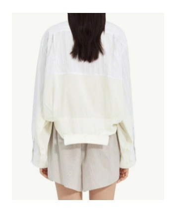 MAISON MARGIELA Mirrored Poplin Shirt - White And Beige