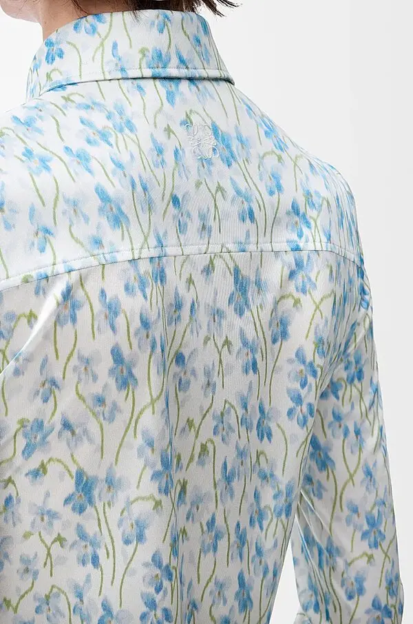 Loewe Satin Jersey Shirt With Lapel Collar