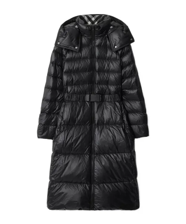 Burberry Down Puffer Coat With Detachable Hood