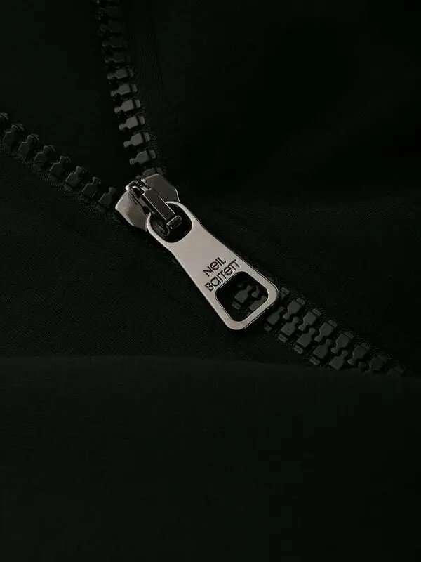 Neil Barrett Cross-printed Zippered Hoodie