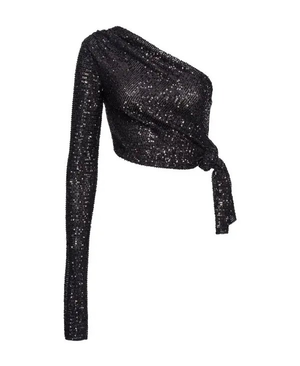 Pinko One-shoulder Sequin Embellished Top