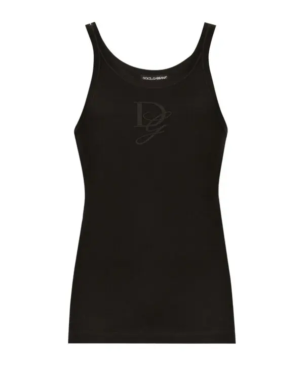 Dolce & Gabbana Dolce Gabbana Logo Embroidered Tank Top